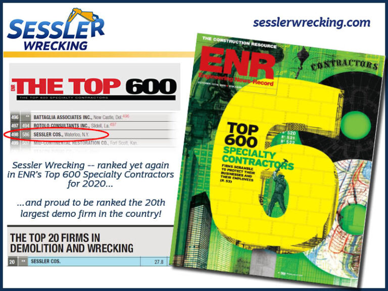 Sessler Wrecking Named in ENR Top 600 - Sessler Wrecking
